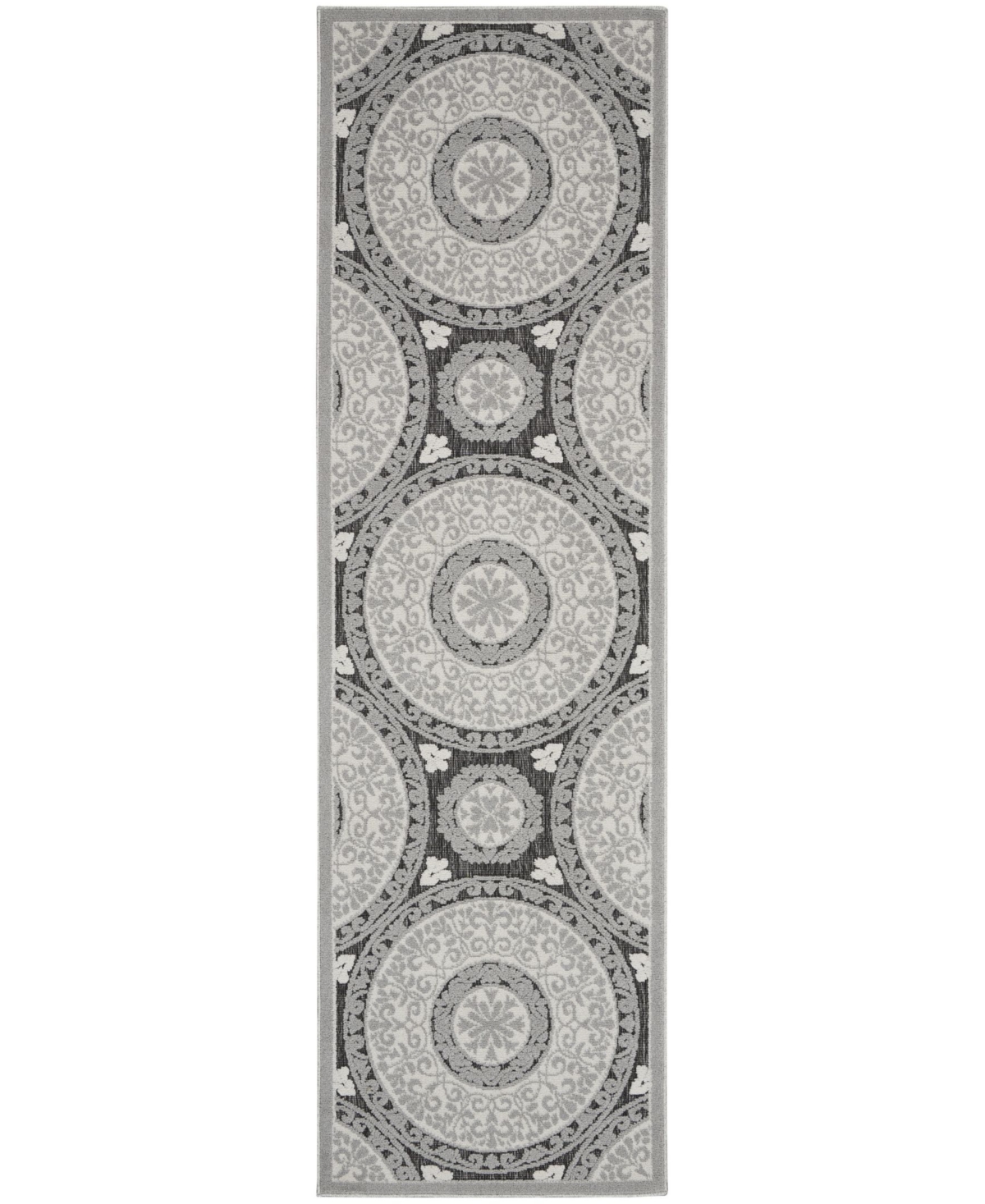 Nourison Home Key Largo KLG03 Gray 22 x 76 Runner Rug - Gray