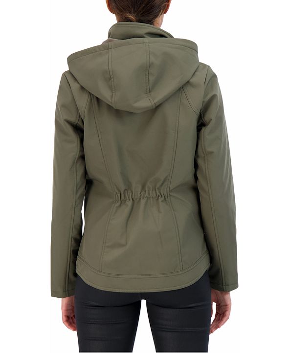 Sebby Juniors' Hooded Rain Jacket & Reviews - Coats - Women - Macy's