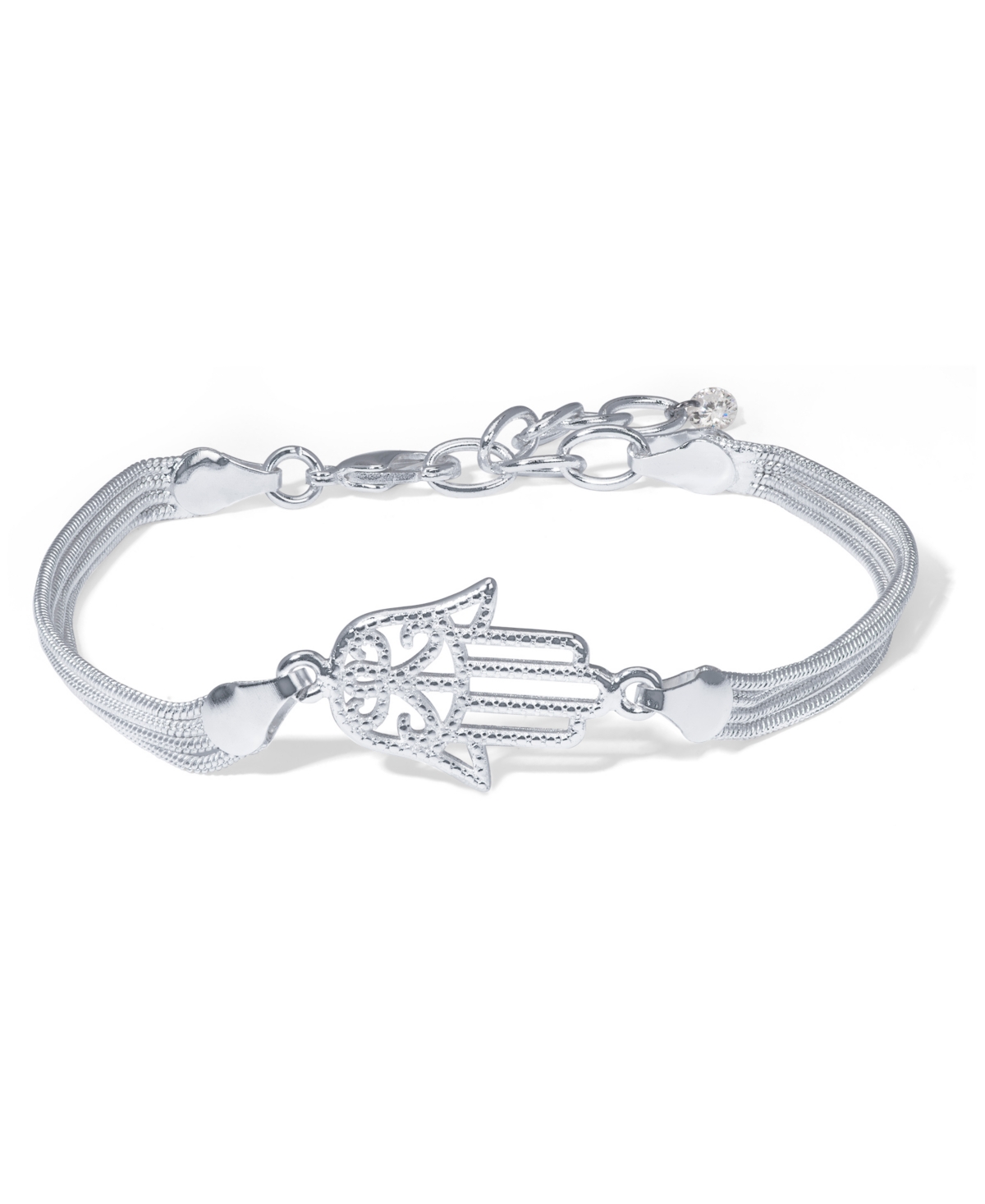 Click here for Silver Plate Hamsa Hand Bracelet - Silver prices