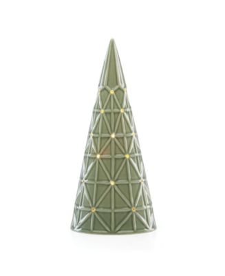 Lenox Wintery Woods Light-Up Geo Tree Figurine - Macy's