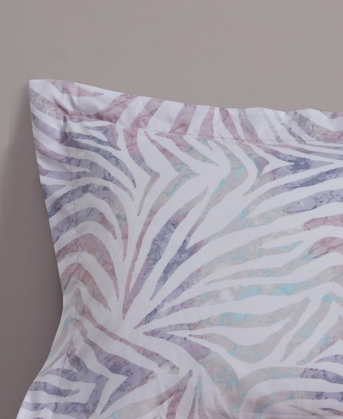 Intelligent Design Nisha 8 Piece Zebra Printed Queen Comforter Set - Macy's