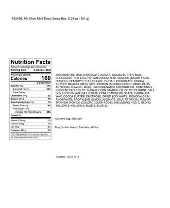 Frango Chocolates Holiday Deco Milk Mint 15 Piece Box of Chocolates ...