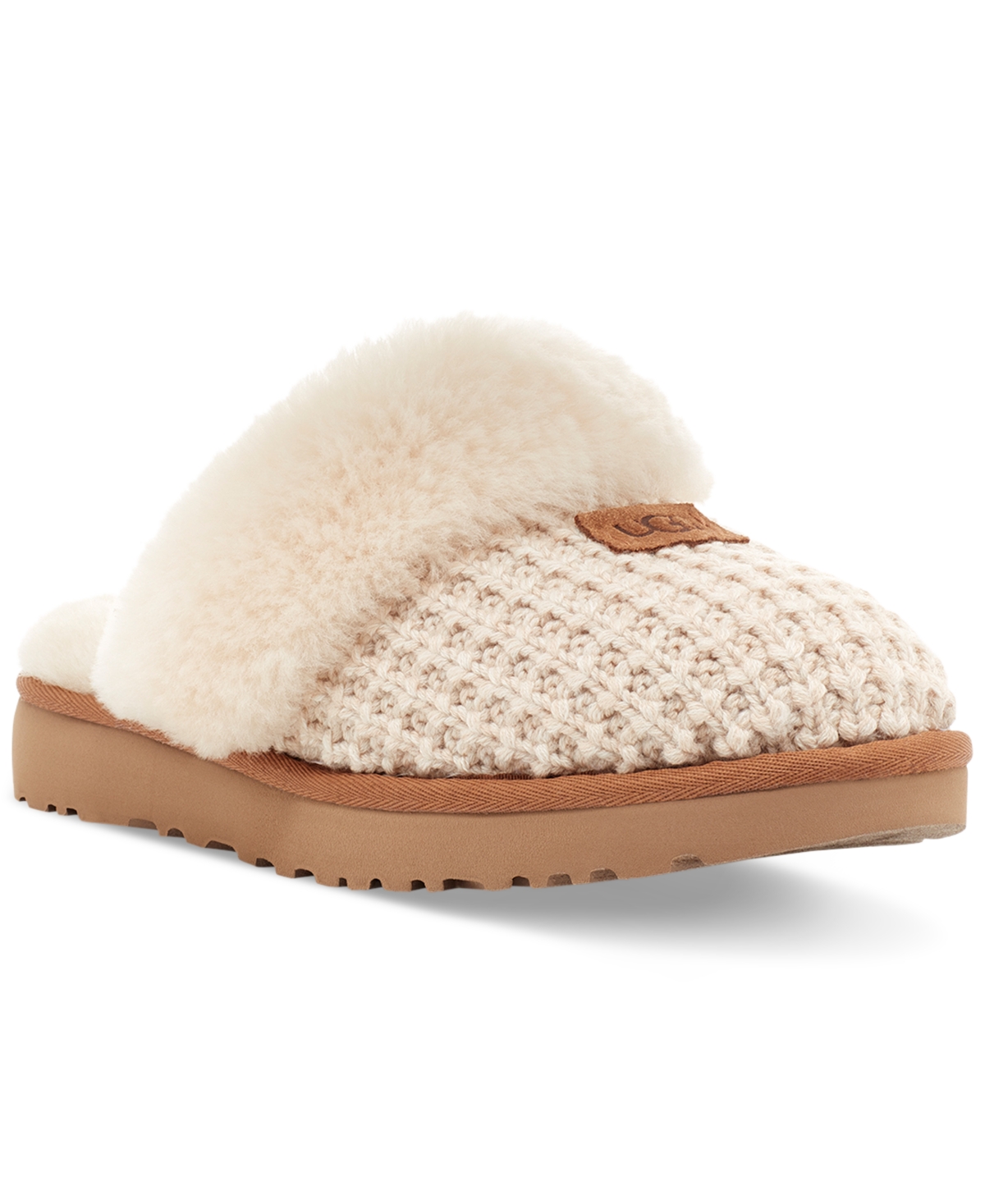 Ugg Womens Cozy Faux-Shearling Slippers - Cream