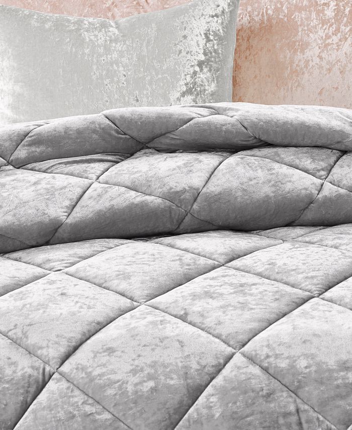 Whim by Martha Stewart CLOSEOUT! Reversible 3-Pc. Crushed Velvet Full/Queen Comforter Set ...