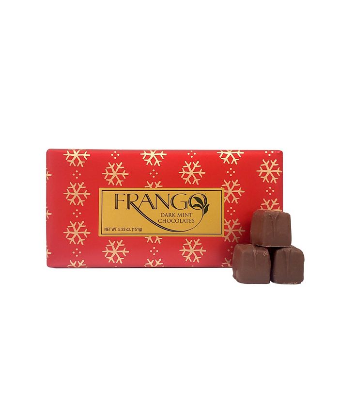 Frango Chocolates 1/3 LB Holiday Wrapped Dark Mint Box of Chocolates ...