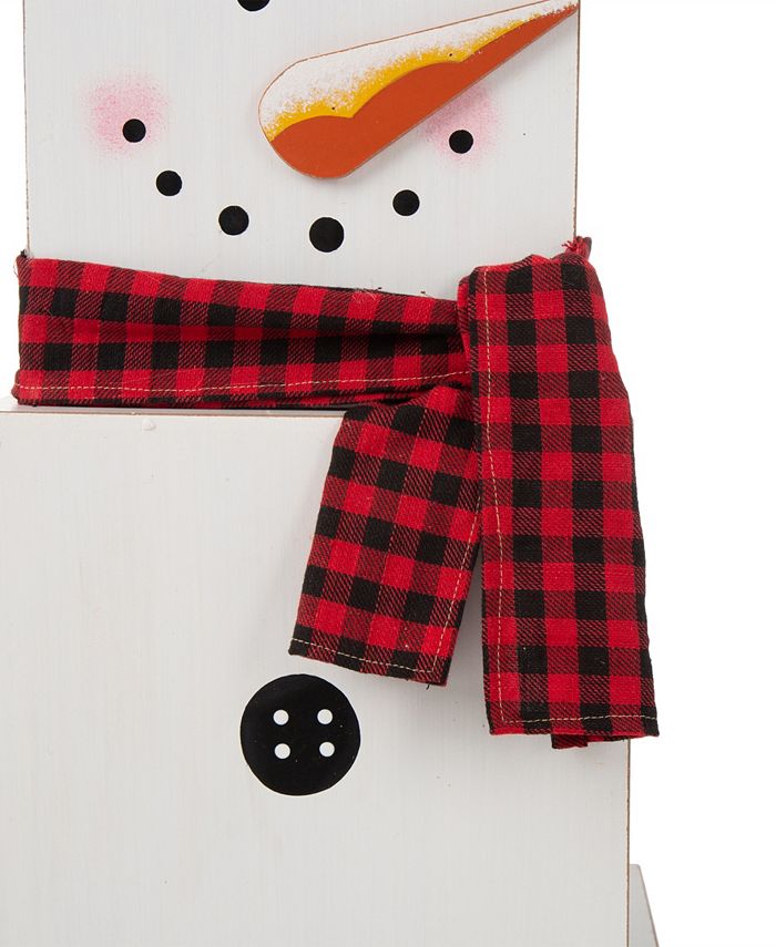 Glitzhome Wooden Double-Sided Snowman or Scarecrow Porch Decor - Macy's