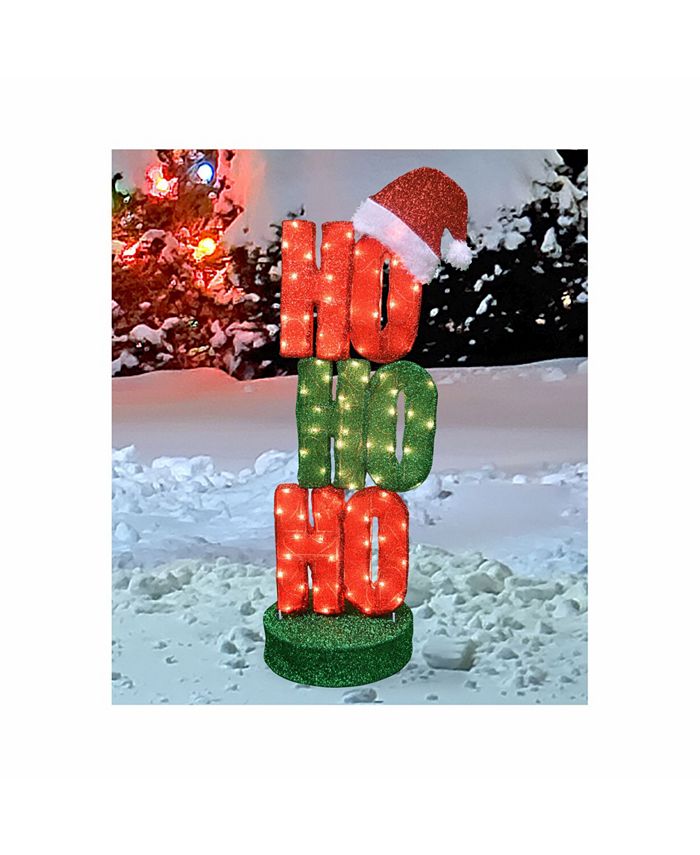 Northlight Oscillating Lighted " Ho Ho Ho" Sign Christmas Outdoor Decor ...