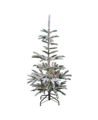 Northlight Pre-Lit Noble Fir Artificial Flocked Christmas Tree-Warm ...