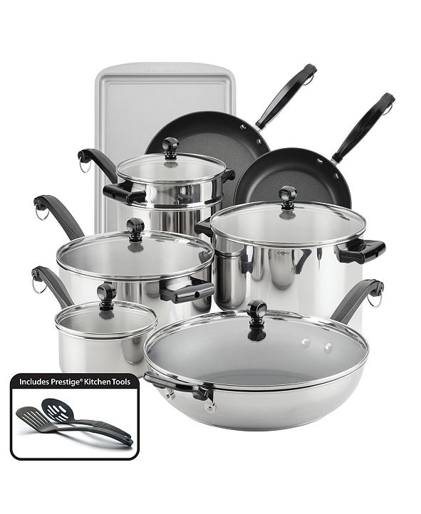 Farberware Classic Series Stainless Steel 16-Pc. Cookware and Bakeware ...
