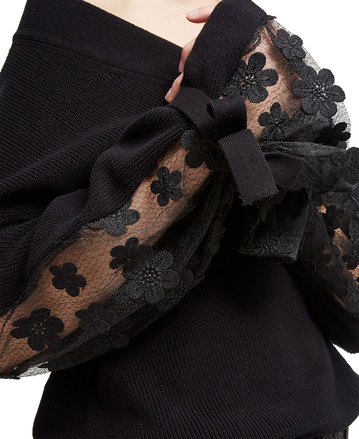 French Connection Cotton Lace Bell-Sleeve Top & Reviews - Tops - Women ...