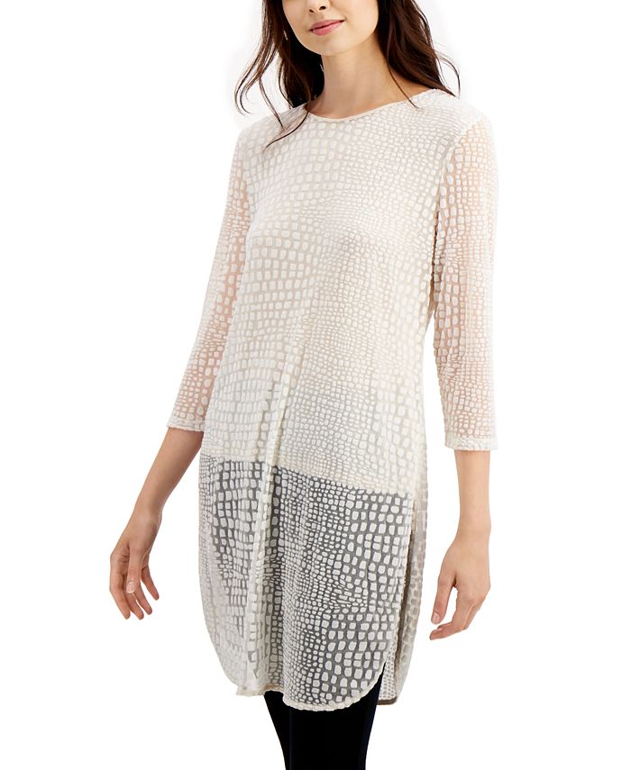 Alfani Layered-Look Tunic Top, Created for Macy's - Macy's