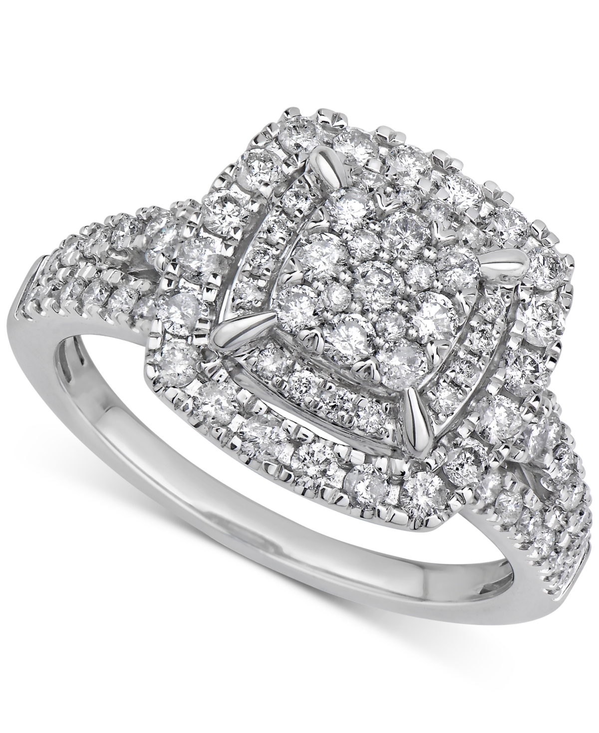 Click here for Diamond Cluster Ring (1 ct. t.w.) in 10k White Gol... prices
