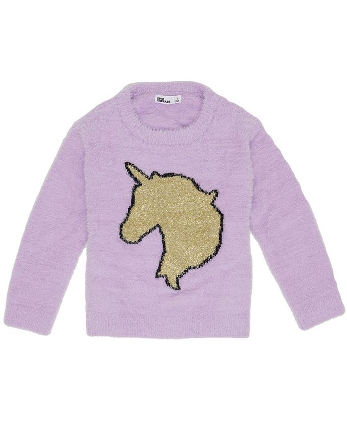 Epic Threads Toddler Girls Unicorn Sparkle Graphic Knit Sweater - Macy's