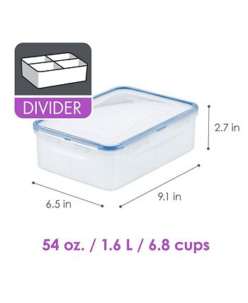 Lock n Lock Easy Essentials Divided 4-Pc. Rectangular Food Storage ...