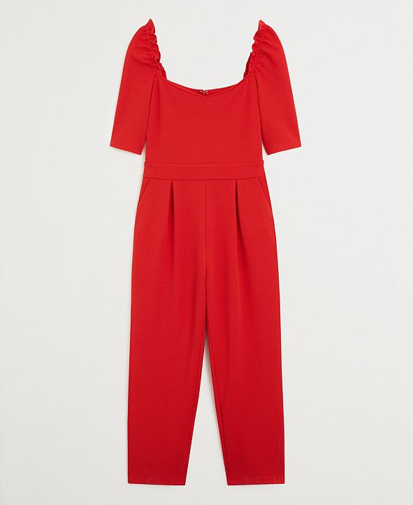 MANGO Women's Flowy Long Jumpsuit & Reviews - Women - Macy's