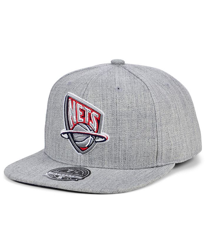 Mitchell & Ness New Jersey Nets Hardwood Classic Team Heather Fitted ...