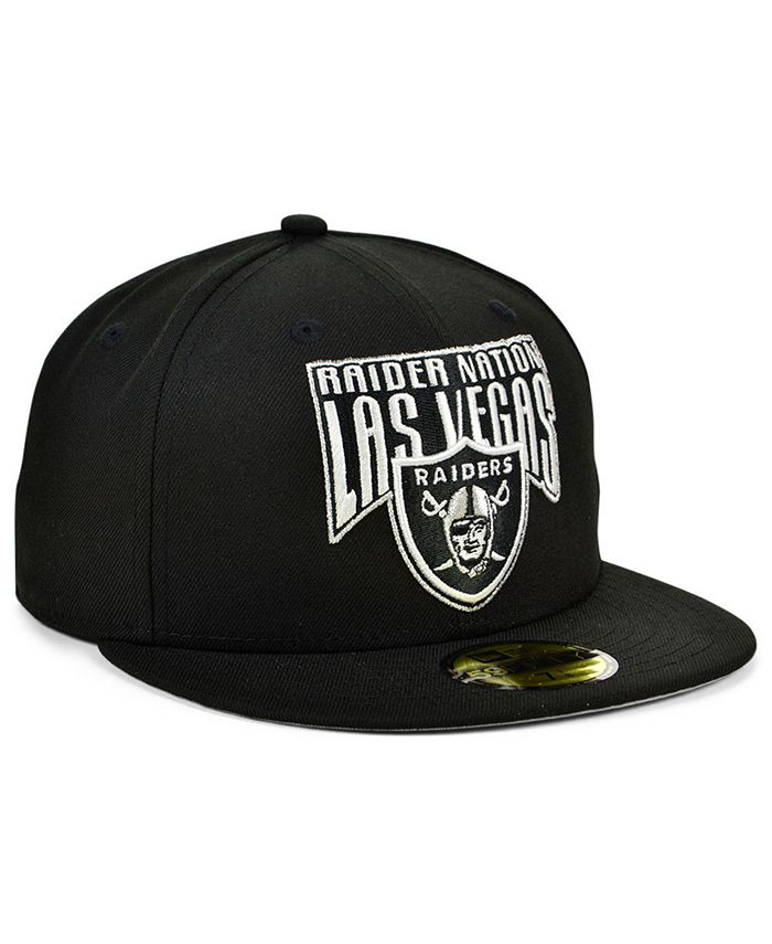 New Era Las Vegas Raiders Block Arch 59FIFTY Cap - Macy's