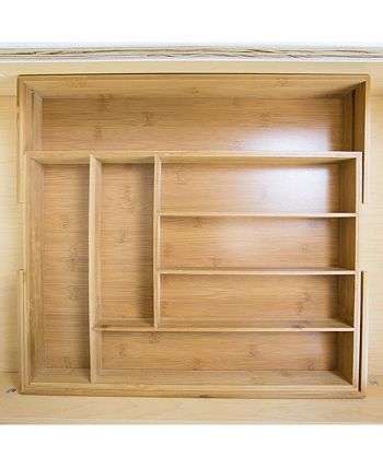 Home Basics Bamboo Expandable Cutlery Tray - Macy's