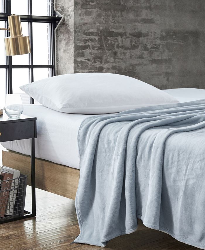 Kenneth Cole Reaction Solid Ultra Soft Plush Blanket, Twin - Macy's