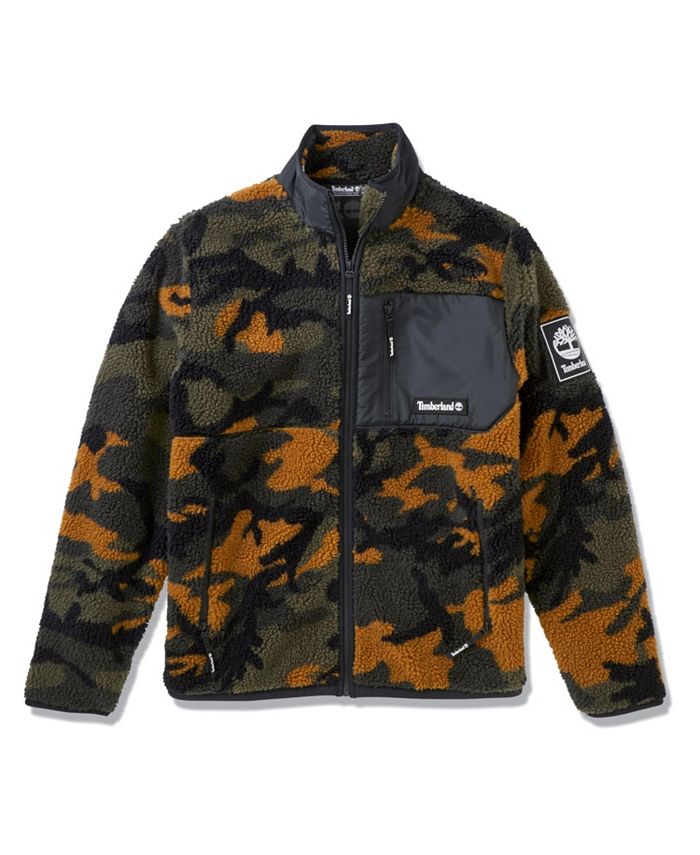 Timberland Men's Camo Sherpa Fleece Jacket - Macy's