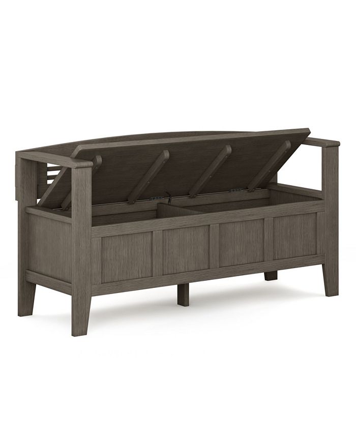 Simpli Home Adams Solid Wood Entryway Storage Bench & Reviews ...