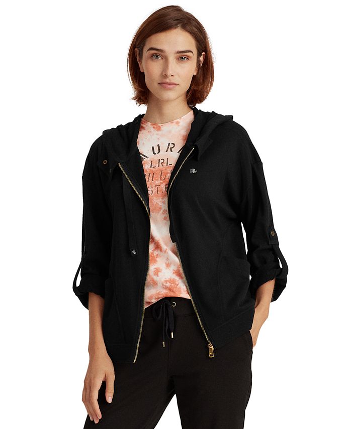 Lauren Ralph Lauren Roll-Tab Full-Zip Jacket - Macy's