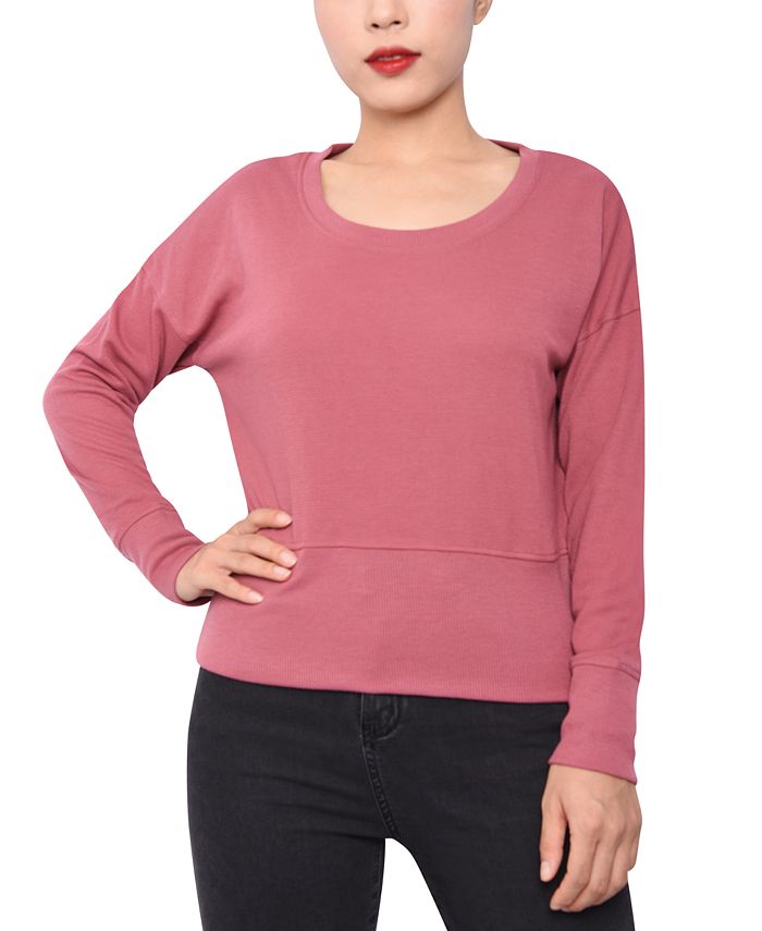 Derek Heart Juniors' Thermal-Knit Dolman Top - Macy's