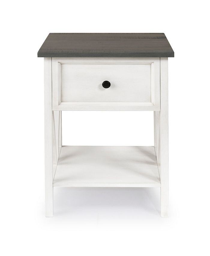 Walker Edison 19" 1 Drawer Wood Side Table - Macy's