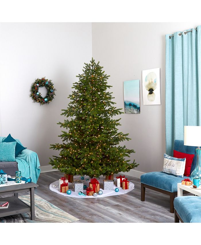 Nearly Natural South Carolina Spruce Real Touch Artificial Christmas ...