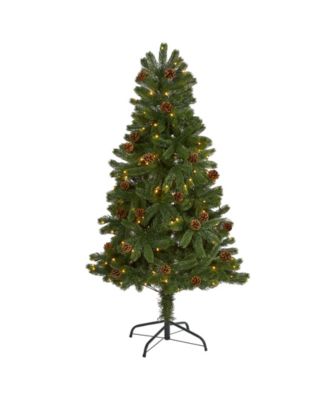 Nearly Natural Rocky Mountain Spruce Artificial Christmas Tree with ...