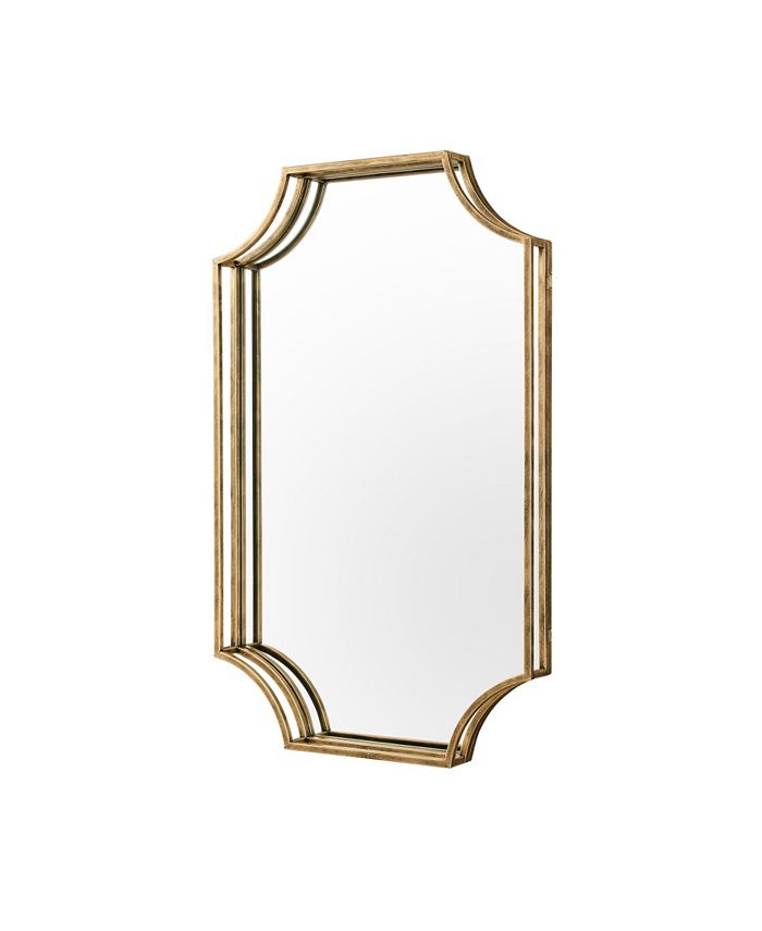 Walker Edison 32" Rectangle Notched Corner Metal Framed Mirror - Macy's