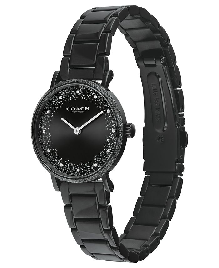COACH Women's Perry Black-Tone Bracelet Watch 28mm - Macy's