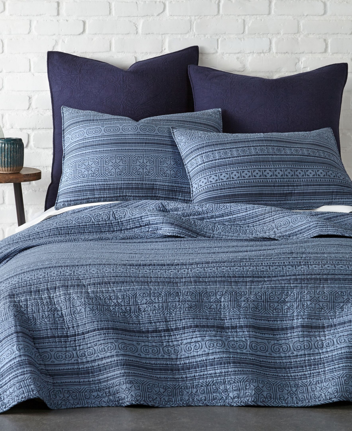 Click here for Levtex Tolteca 3-Pc. Quilt Set  King - Indigo prices