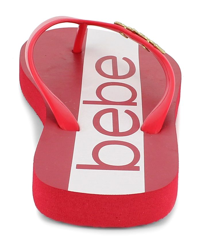 bebe Women's Tierla Logo Flip Flops & Reviews - Sandals - Shoes - Macy's