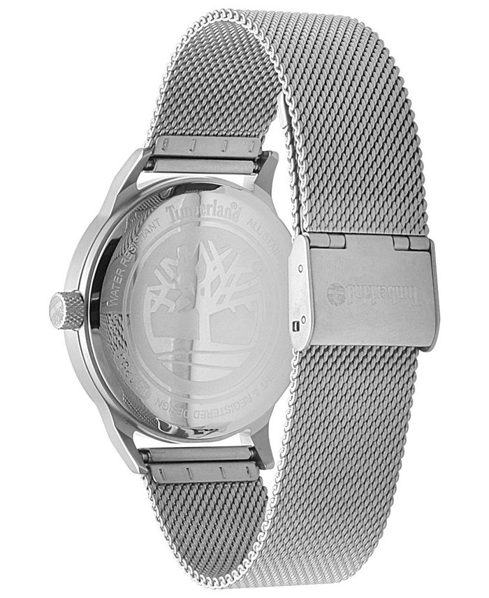 Timberland Men's Stainless Steel Mesh Bracelet Watch 40mm & Reviews ...