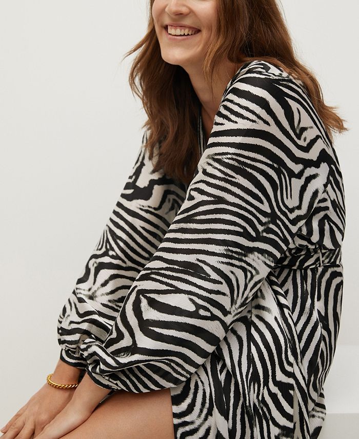 MANGO Zebra Printed Dress - Macy's