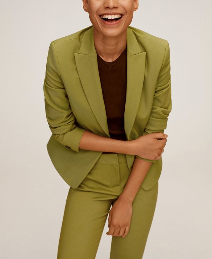 MANGO Structured Suit Blazer - Macy's