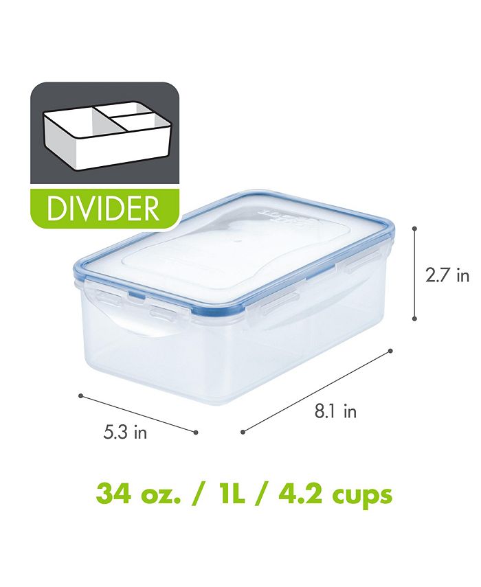Lock n Lock Easy Essentials On the Go Meals Divided Rectangular Food ...