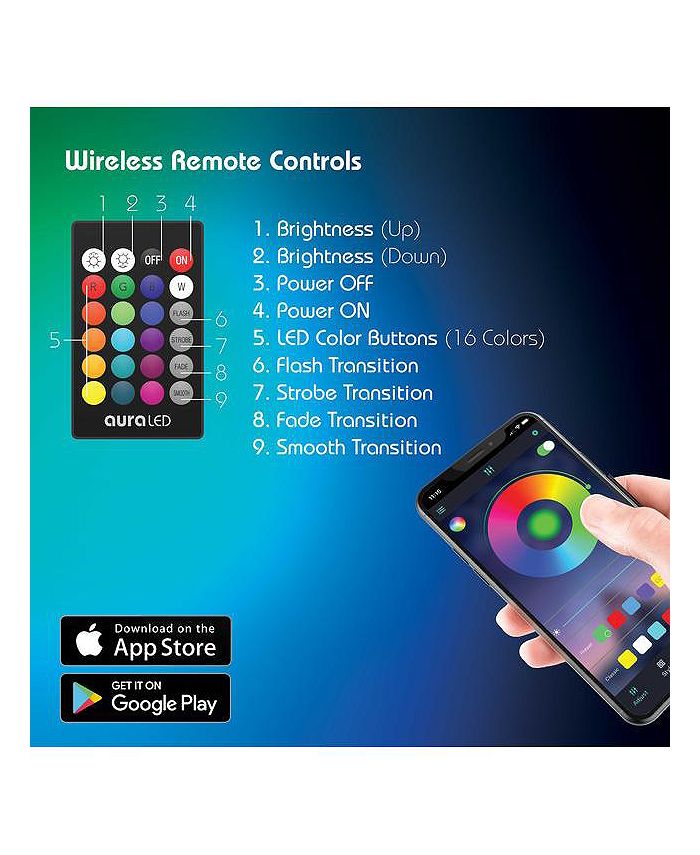 Tzumi auraLED Illumalight Multicolor LED Light Bar - Macy's