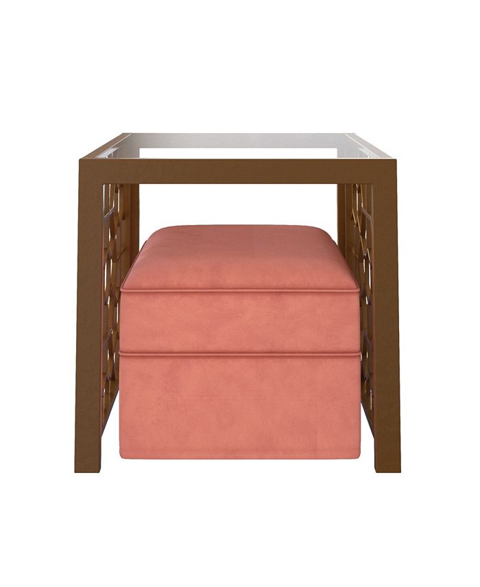 CosmoLiving Juliette Side Table and Ottoman Set - Macy's