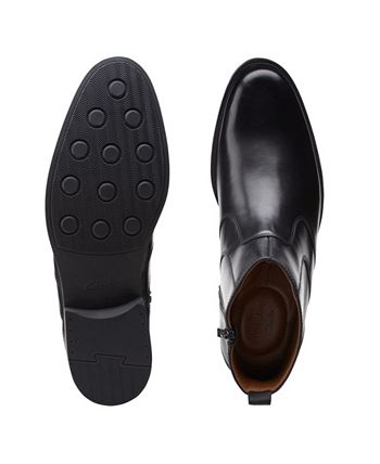 Clarks Men's Whiddon Leather Zip Boot - Macy's
