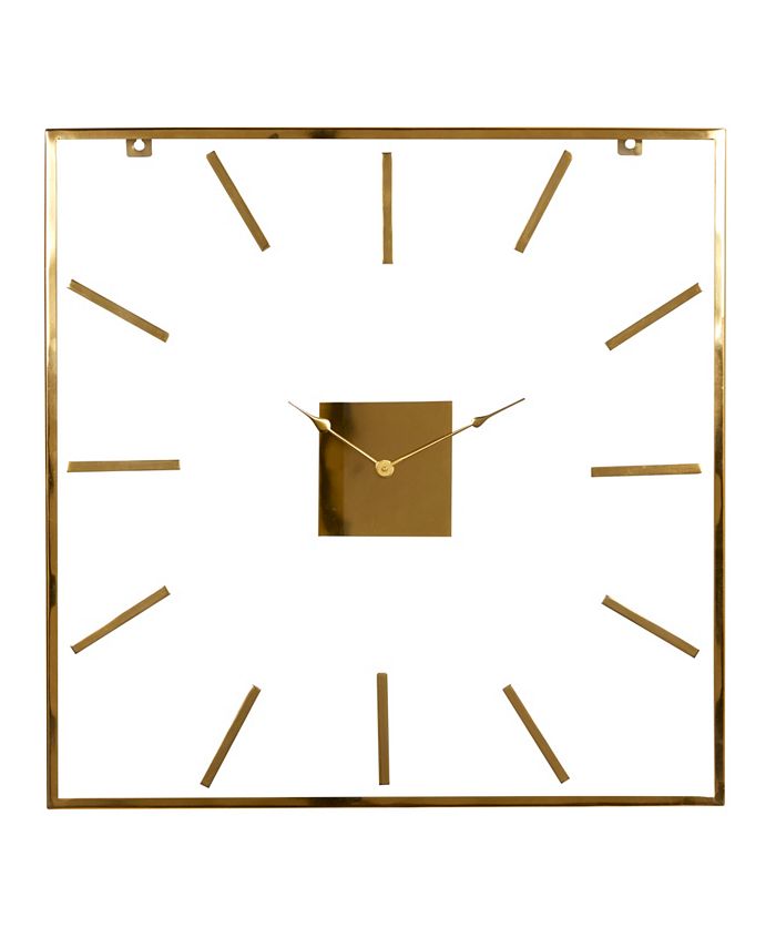 Venus Williams Extra Large Square Metal Wall Clock with Clear Glass ...