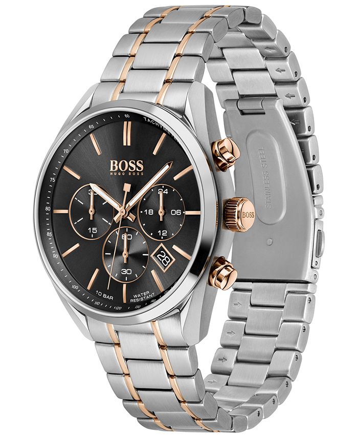 Hugo Boss Men's Chronograph Champion Stainless Steel Bracelet Watch ...