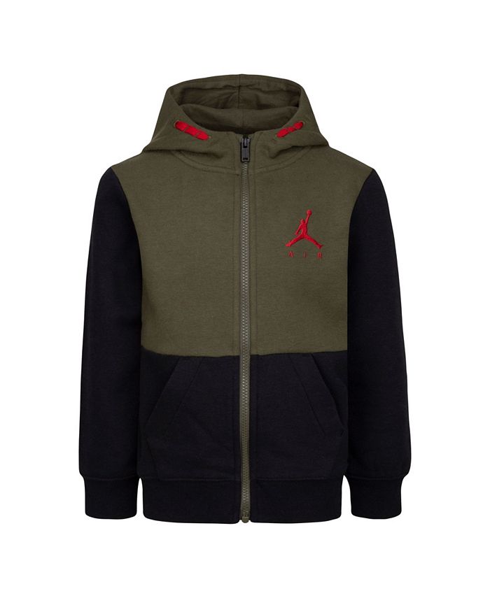 Jordan Little Boys Colorblock Fleece Full-Zip Hoodie - Macy's