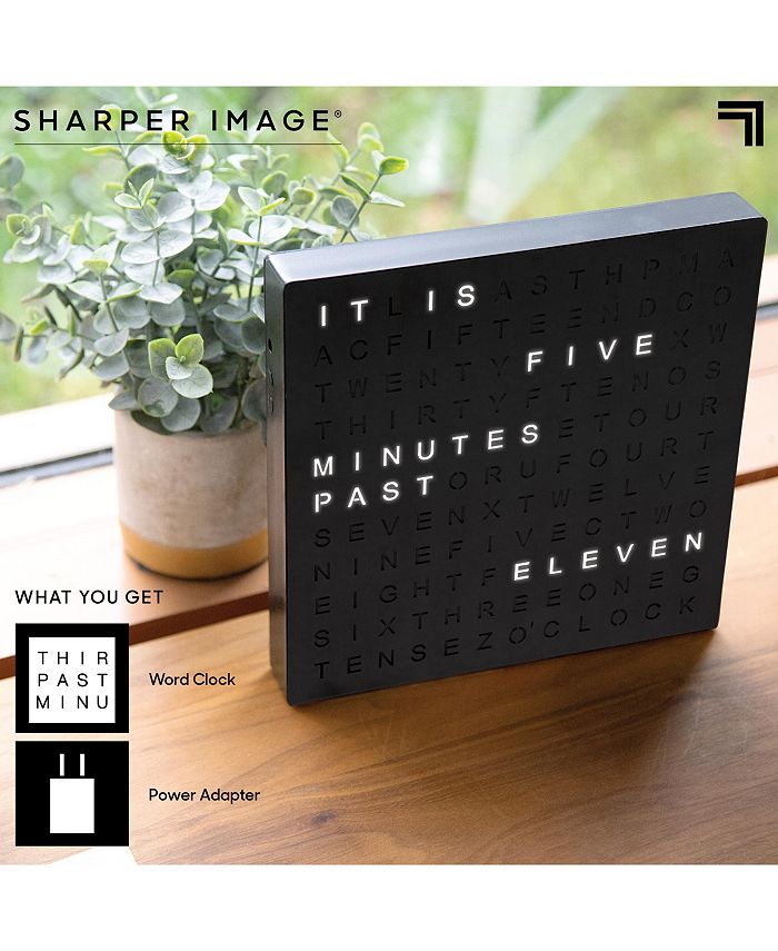 Sharper Image Table Top LED Word Clock - Macy's