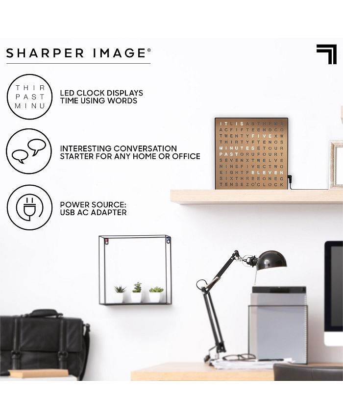 Sharper Image Table Top LED Word Clock - Macy's