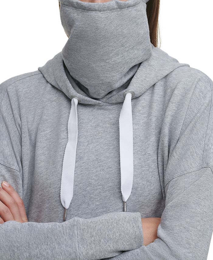 Calvin Klein Face Mask Funnel Neck Hoodie & Reviews - Tops - Women - Macy's