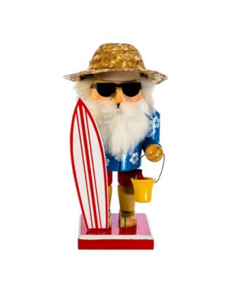 Kurt Adler 8" Surfer Santa Nutcracker - Macy's