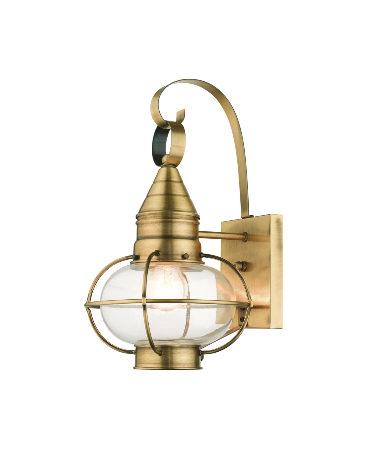 Click here for Newburyport 1 Light Outdoor Wall Lantern - Gold-To... prices