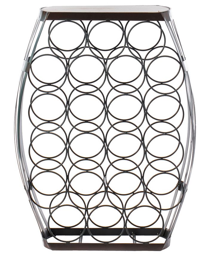 Vintiquewise Barrel Shaped 22 Bottles Decorative Table Wine Rack ...